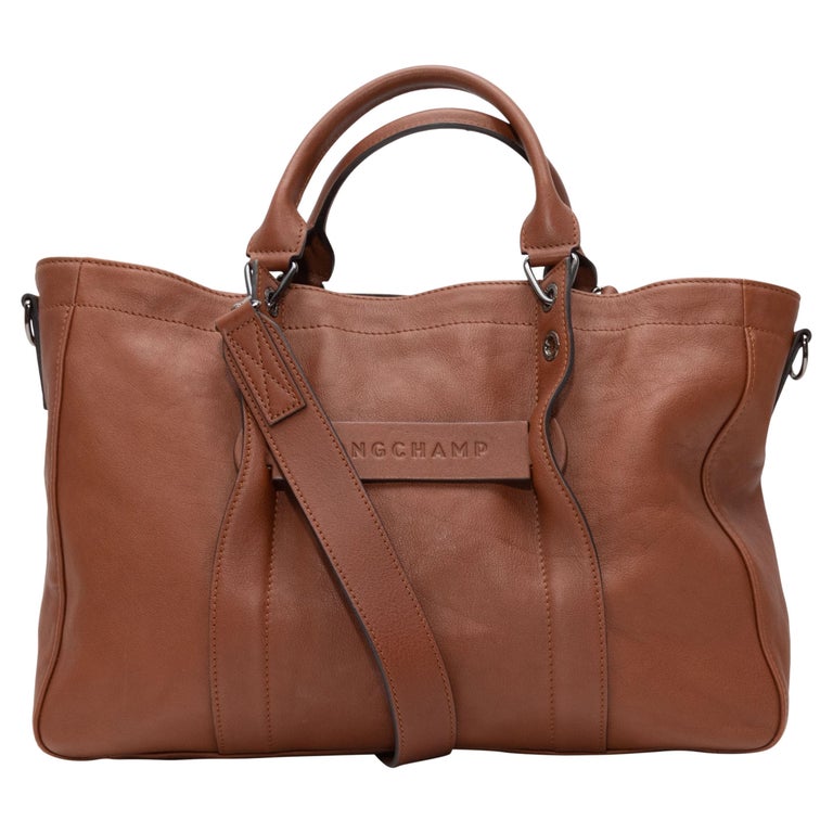 Longchamp Brown Top Handle Handbag For Sale at 1stDibs