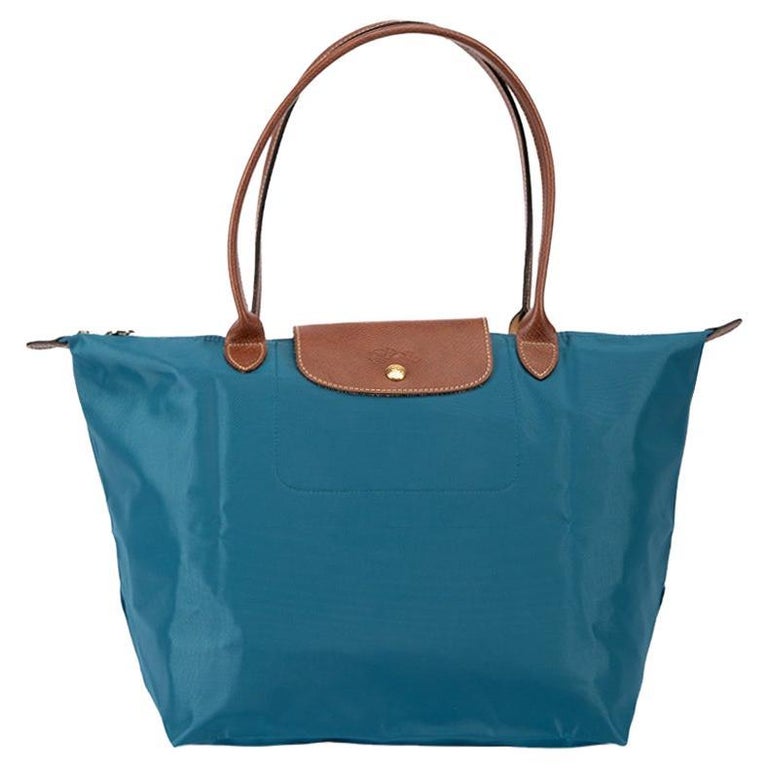Longchamp Women's Peacock Blue Le Pliage Original Large Nylon Tote Bag ...