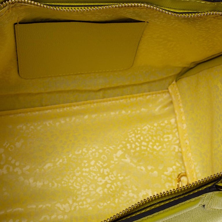 Longchamp Yellow Leather Le Pliage Heritage Tote at 1stDibs