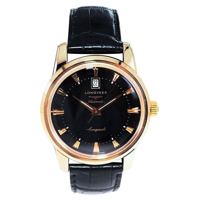 Longines 18kt Rose Gold Conquest Automatic Never Worn in Box For Sale ...