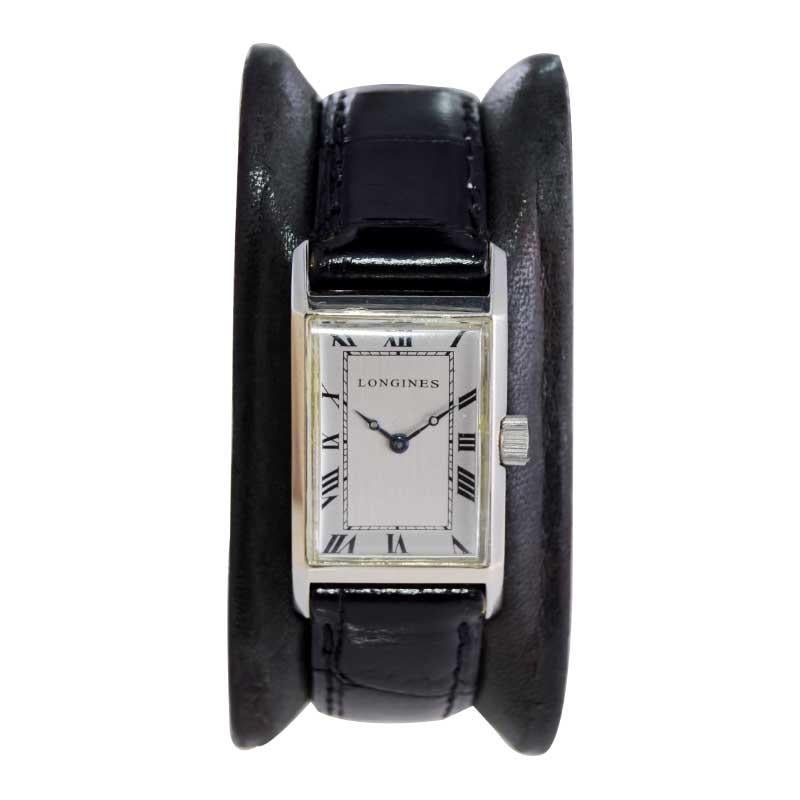 Longines Art Deco Tank Watch with Unique Hand Constructed Steel Case ...