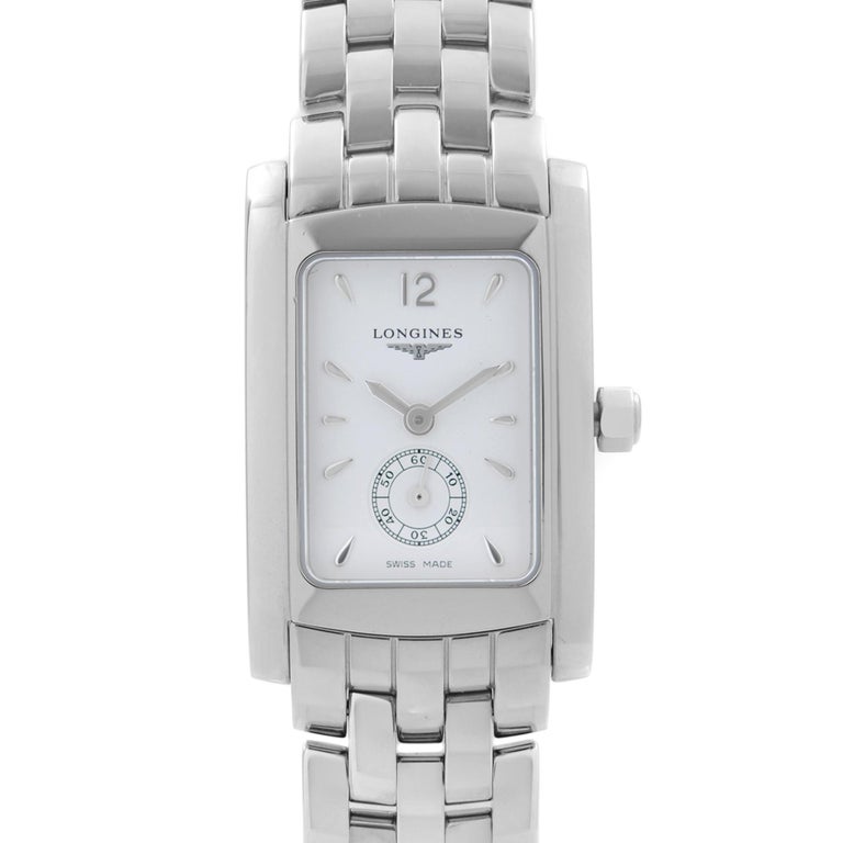 Longines DolceVita Stainless Steel White Dial Quartz Ladies Watch L5 ...