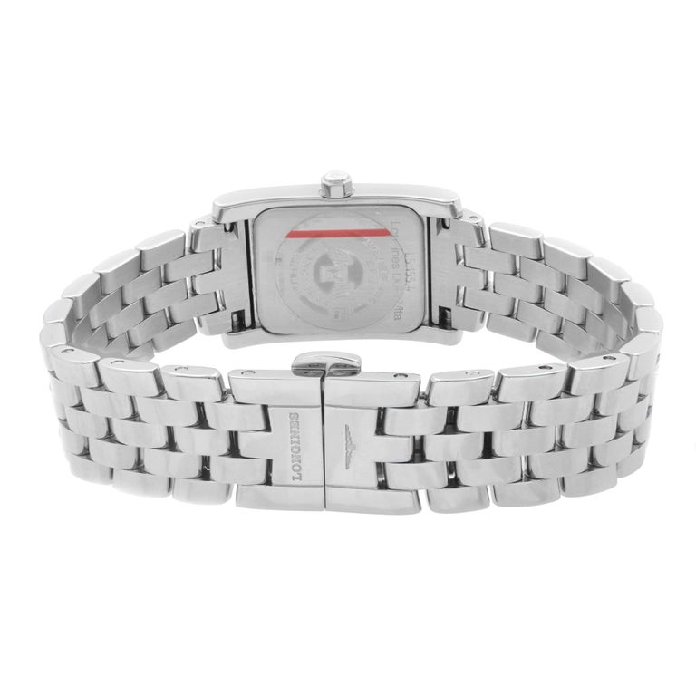 Longines DolceVita Stainless Steel White Dial Quartz Ladies Watch L5 ...