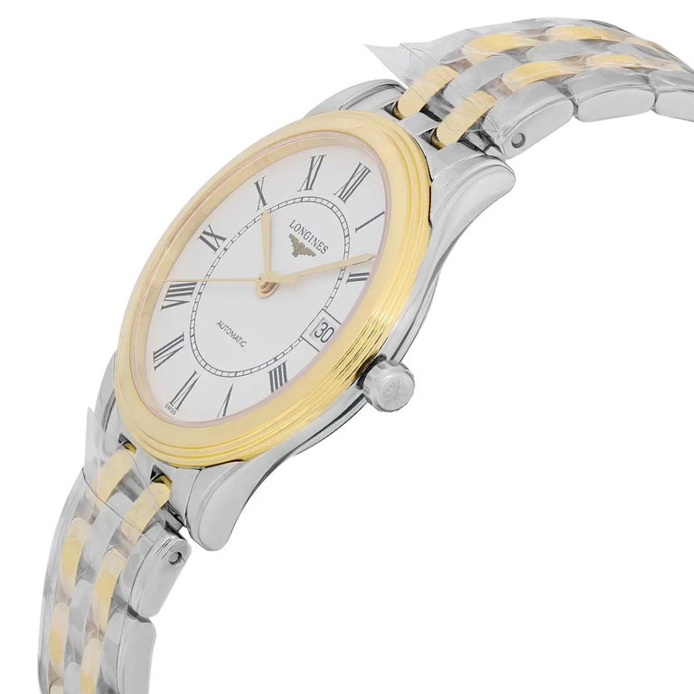 Longines Flagship Steel Two-Tone White Dial Automatic Ladies Watch L4 ...