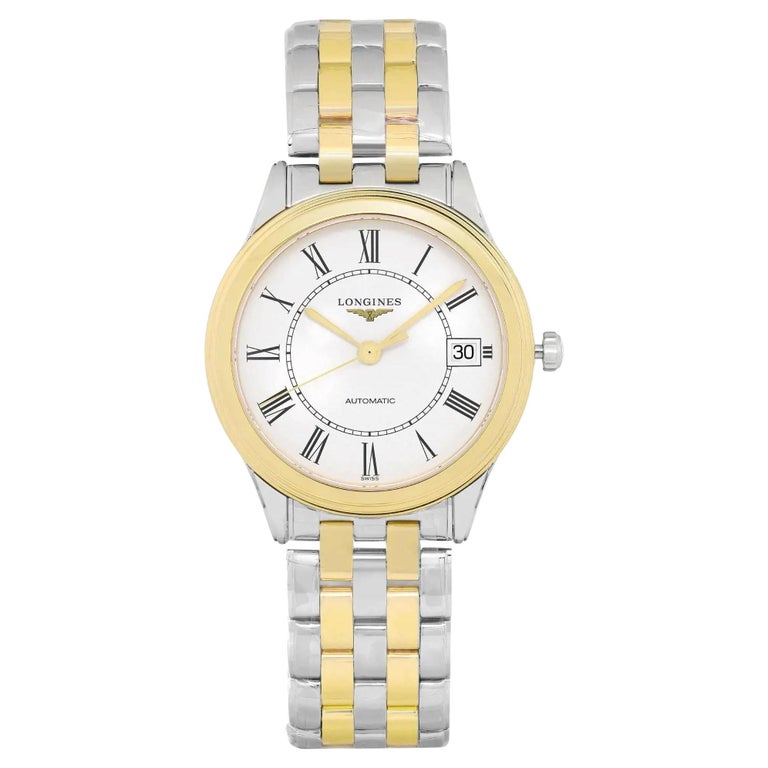 Longines Flagship Steel Two-Tone White Dial Automatic Ladies Watch L4 ...