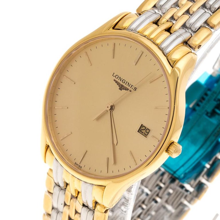 Longines Gold Two-tone Stainless Steel Lyre L4.759.2 Men's Wristwatch ...