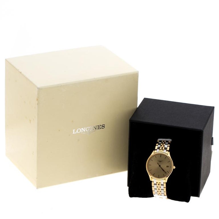 Longines Gold Two-tone Stainless Steel Lyre L4.759.2 Men's Wristwatch ...