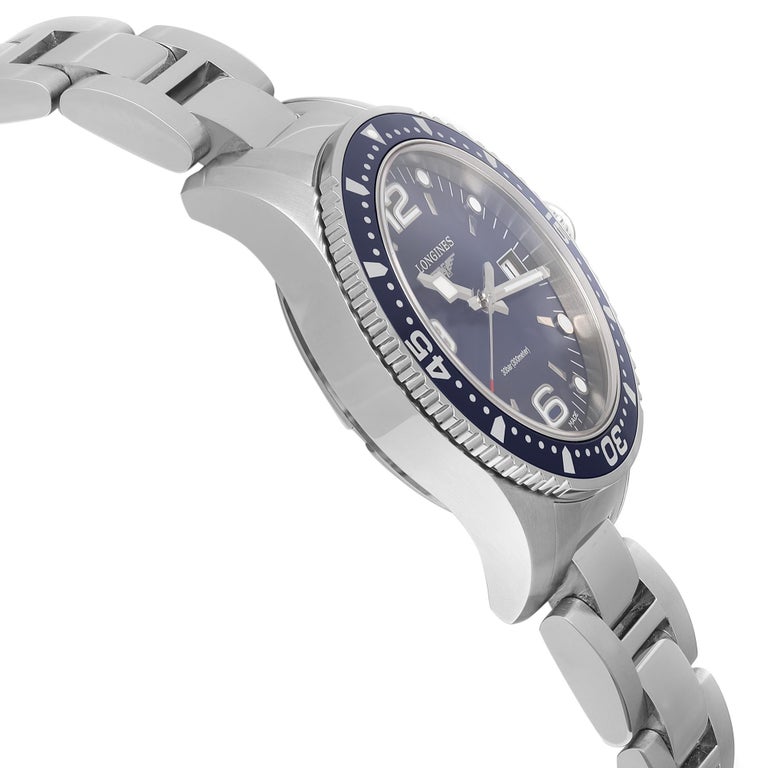 Longines Hydroconquest Steel Blue Dial Quartz Ladies Watch L3.340.4.96 ...
