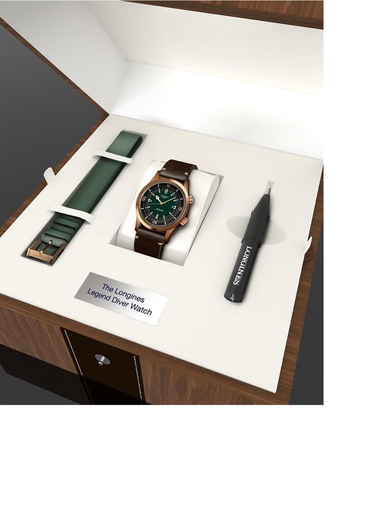 Longines Legend Diver Bronze Green Dial L37741502 For Sale at 1stDibs