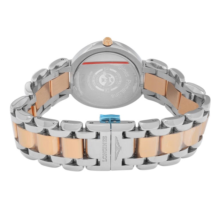 Longines Primaluna Two Tone Steel White MOP Dial Ladies Watch L8.112.5 ...