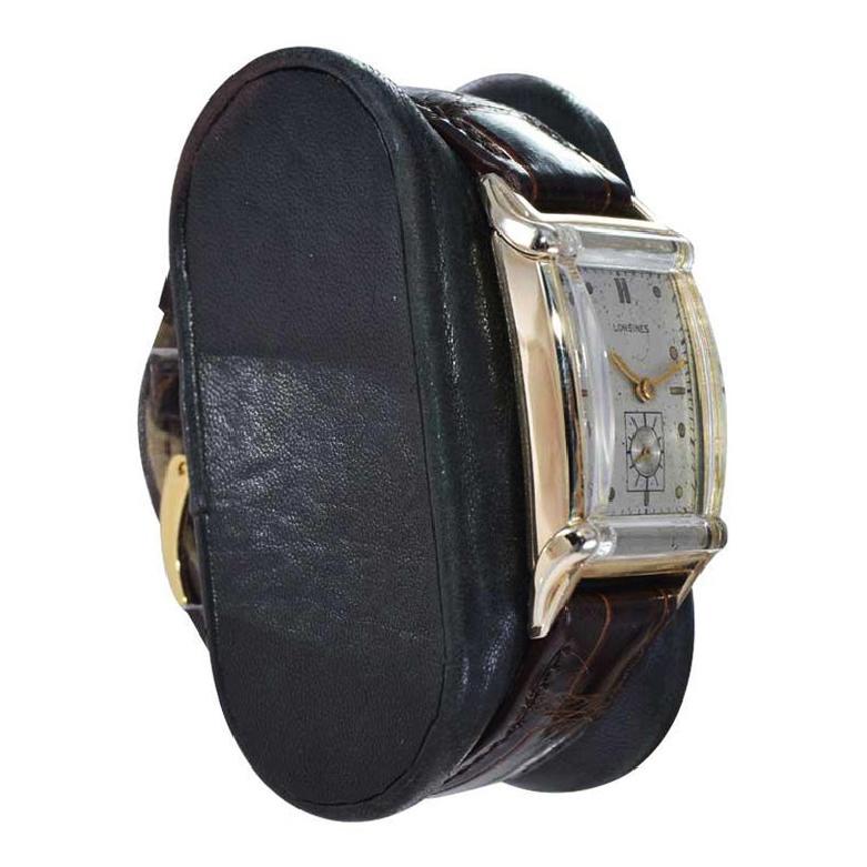 Longines Rare Art Deco Tank with Unique Original Crystal and Circa 1940 ...