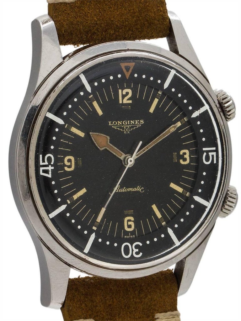 Longines Stainless Steel Super Compressor Diver’s Manual Wristwatch Ref ...