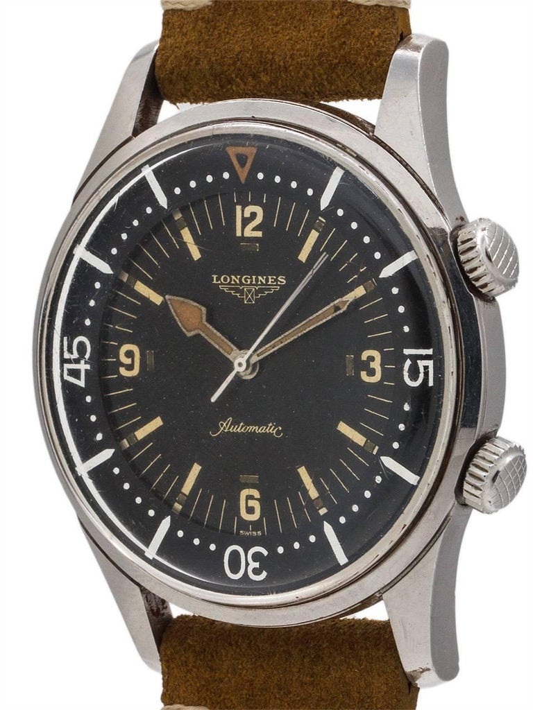 Longines Stainless Steel Super Compressor Diver’s Manual Wristwatch Ref ...