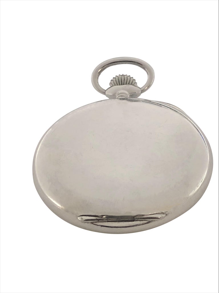 Longines Vintage Steel Chronograph Pocket Watch with Original Box and ...