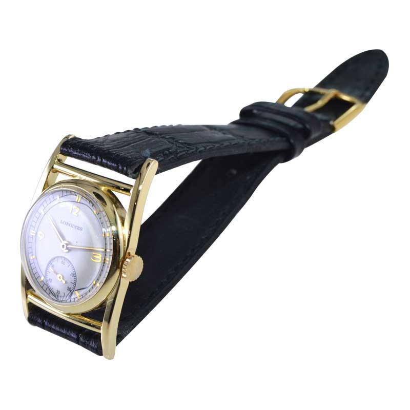 Longines Yellow Gold Filled Art Deco Watch, circa 1950's at 1stDibs ...