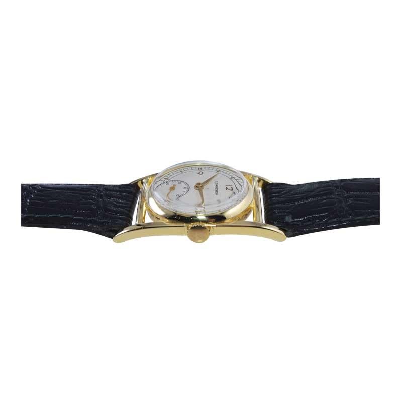 Longines Yellow Gold Filled Art Deco Watch, circa 1950's at 1stDibs ...
