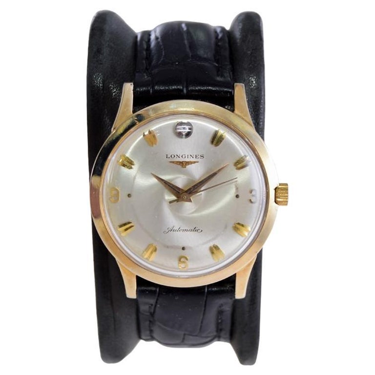 Longines Yellow Gold Filled Mid Century Design High Grade Automatic ...