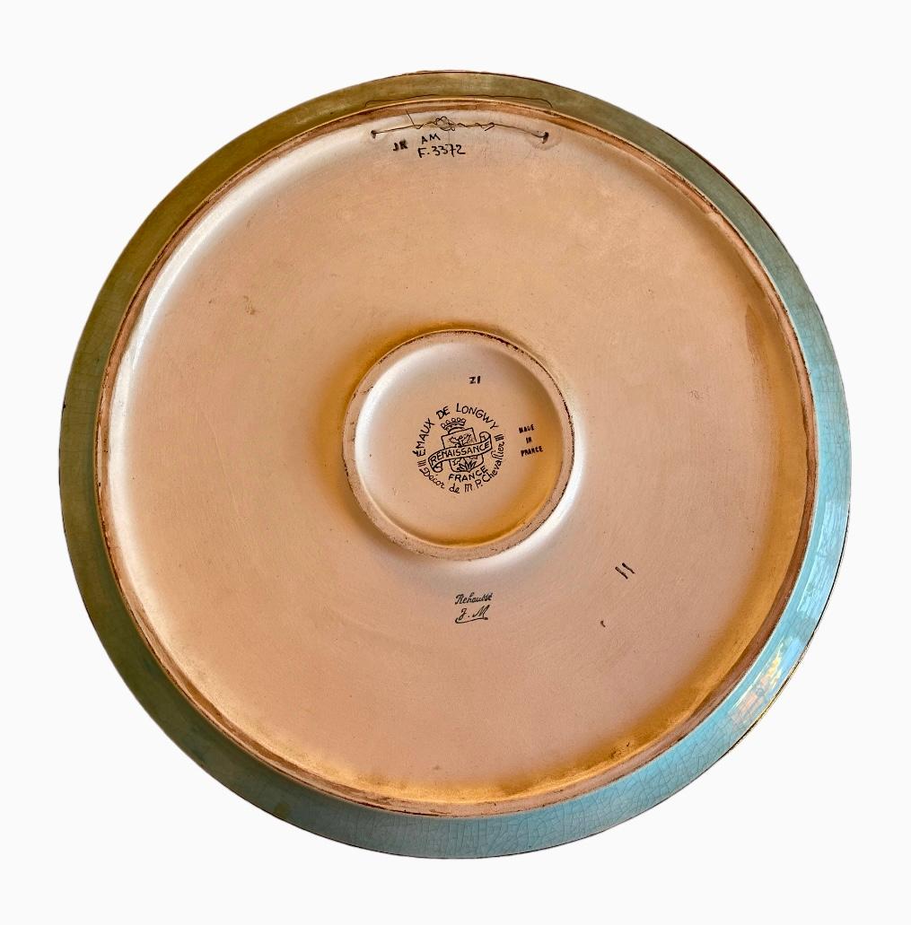 Longwy - Large Renaissance Model Dish For Sale at 1stDibs