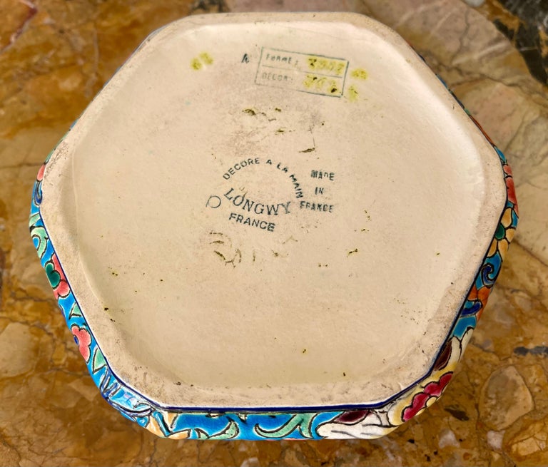 Longwy - Longwy Enamels Candy Box For Sale at 1stDibs