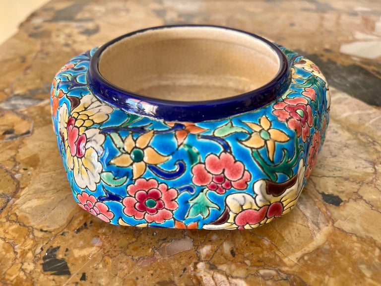 Longwy - Longwy Enamels Candy Box For Sale at 1stDibs