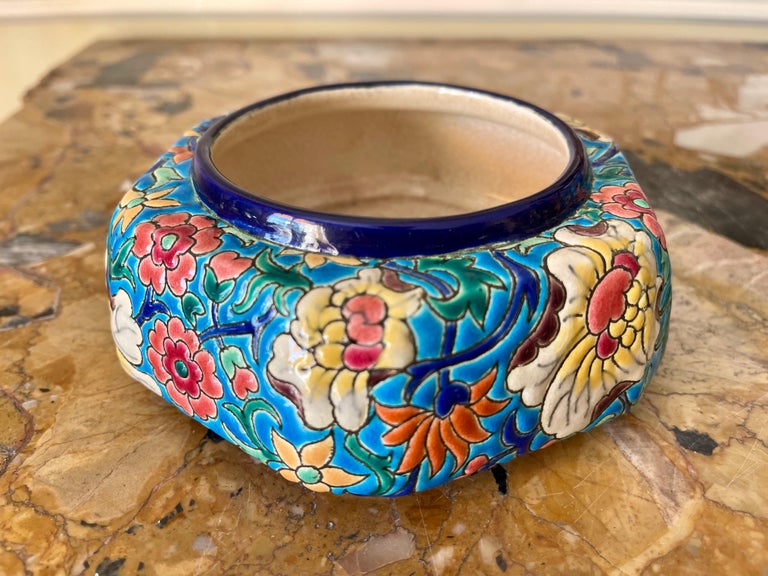 Longwy - Longwy Enamels Candy Box For Sale at 1stDibs