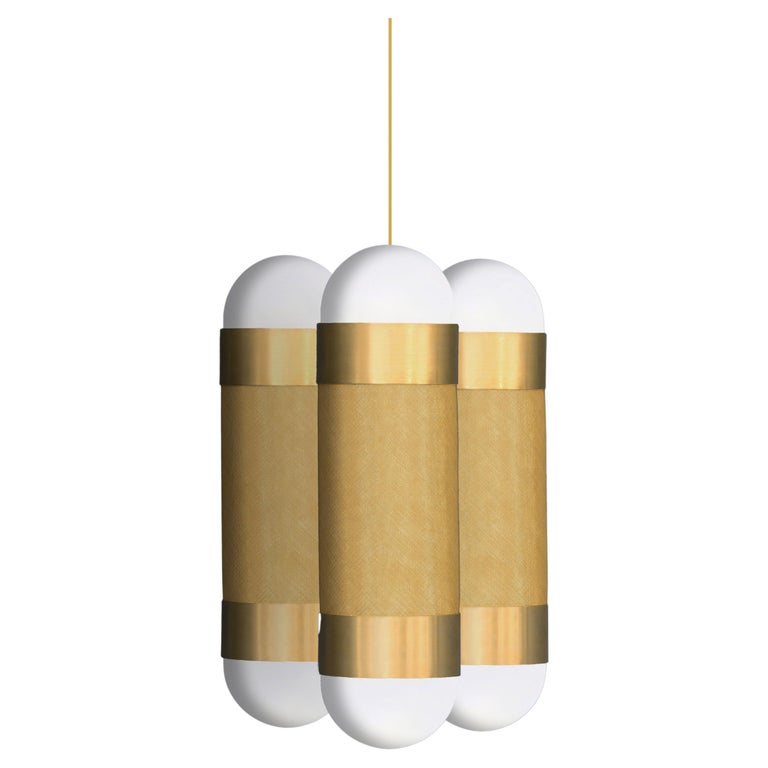 Loom Brass Cluster Pendant Light For Sale at 1stDibs