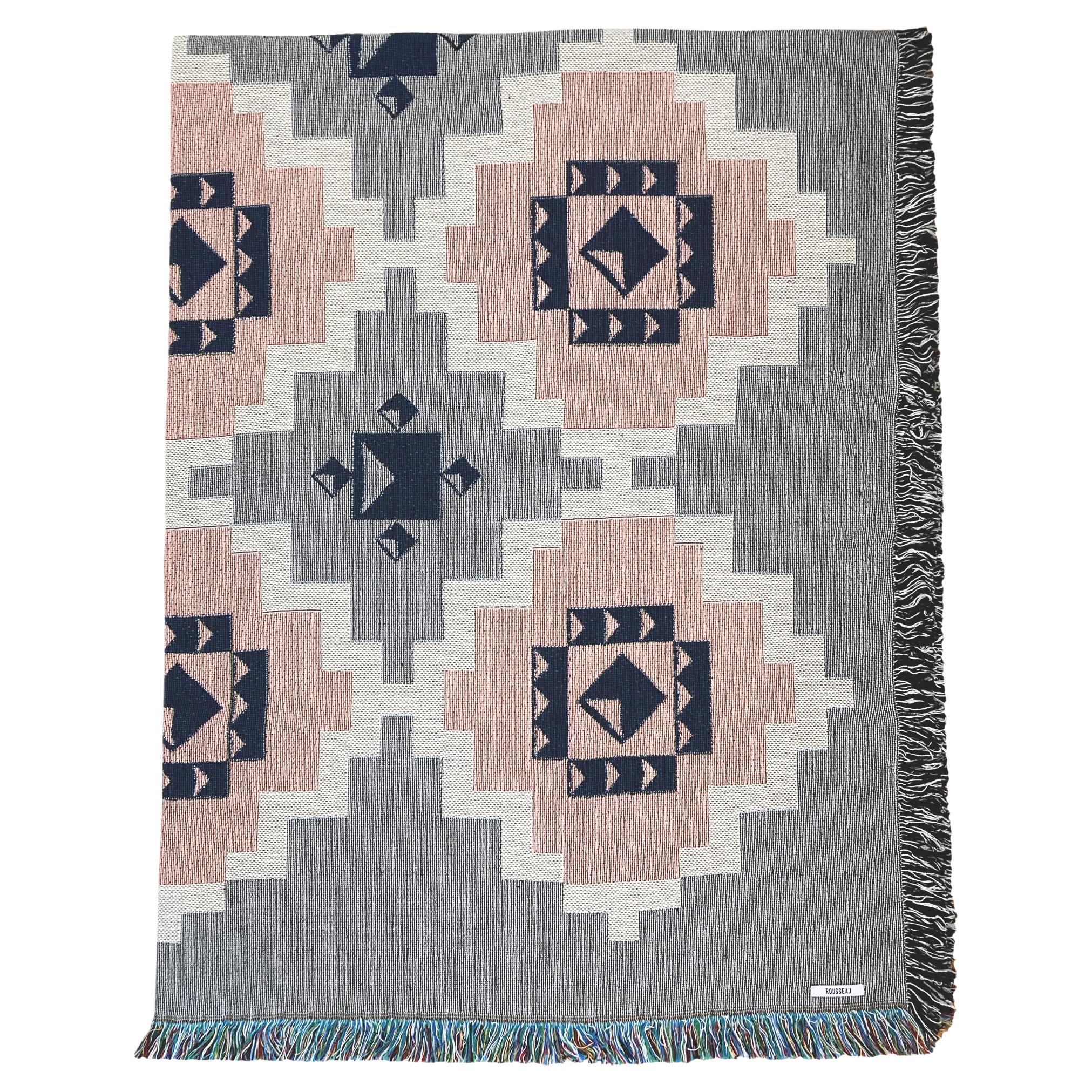 Antique Handwoven Cotton Linen Coverlet at 1stDibs
