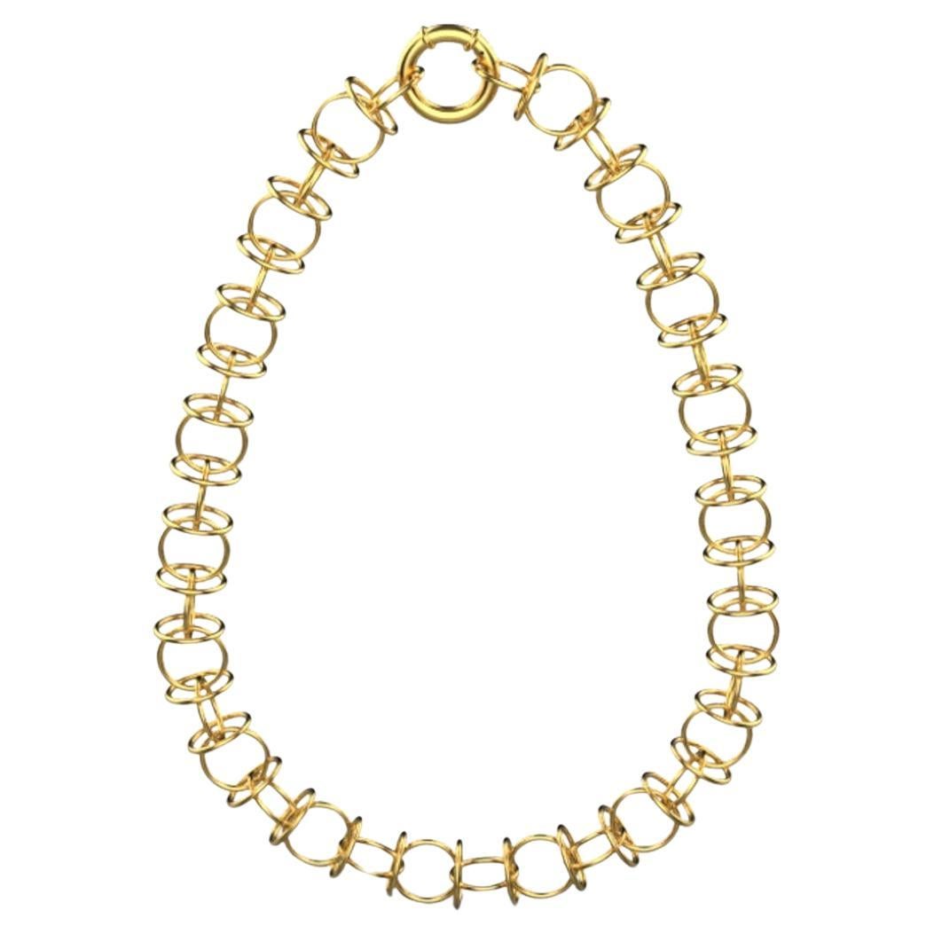Loop Chain Necklace, 18k Gold For Sale at 1stDibs