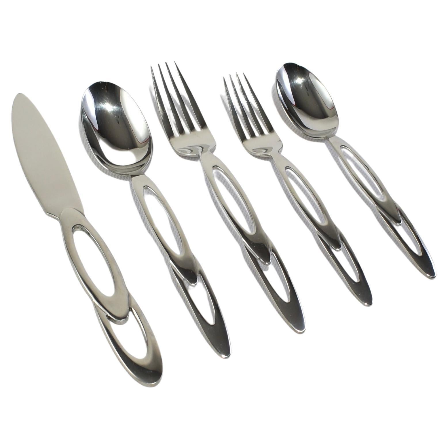 Astounding Gold Cane Bamboo Flatware at 1stDibs