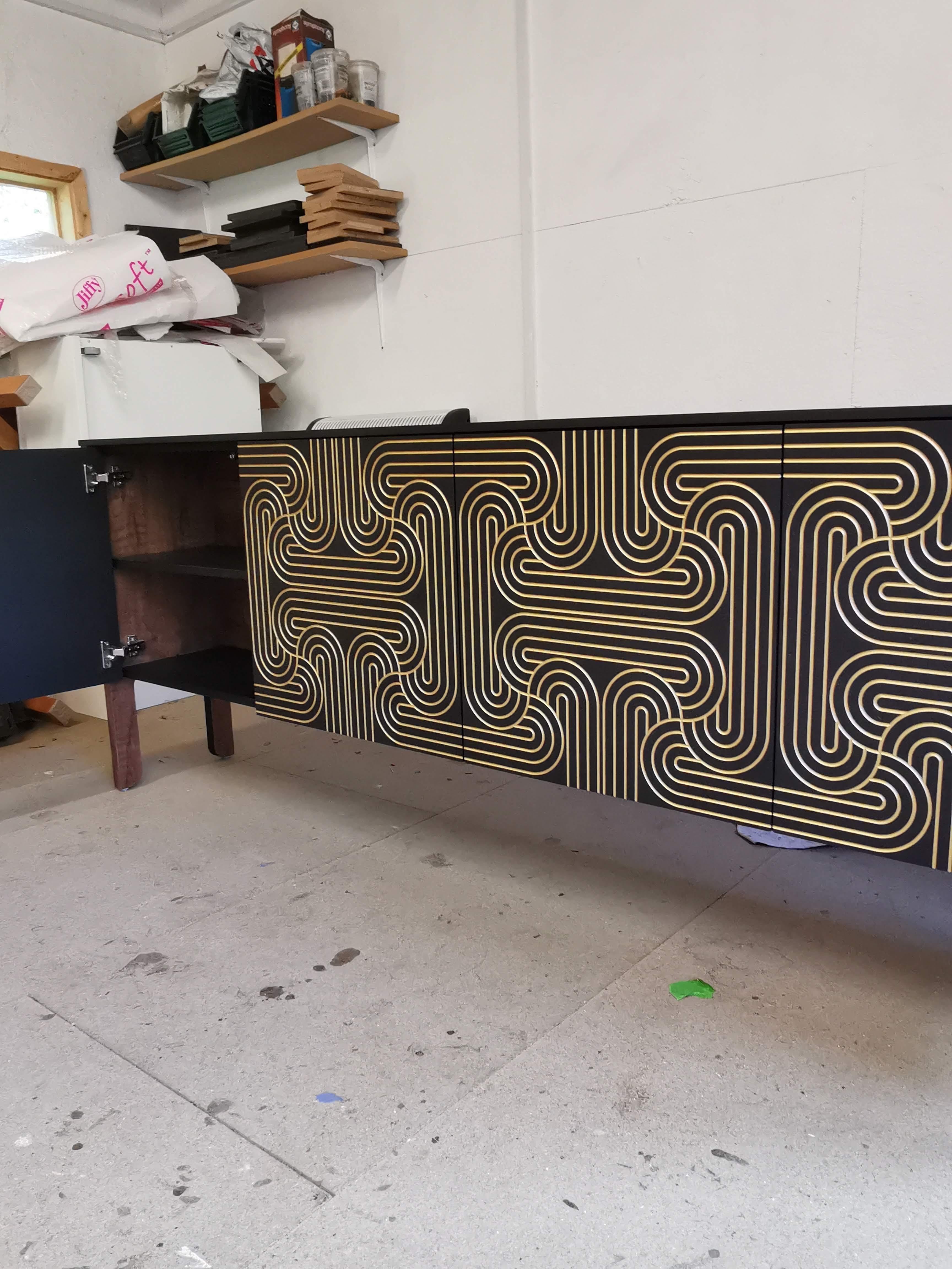 Emerald Loop Sideboard 4 Door by CoucouManou For Sale at 1stDibs