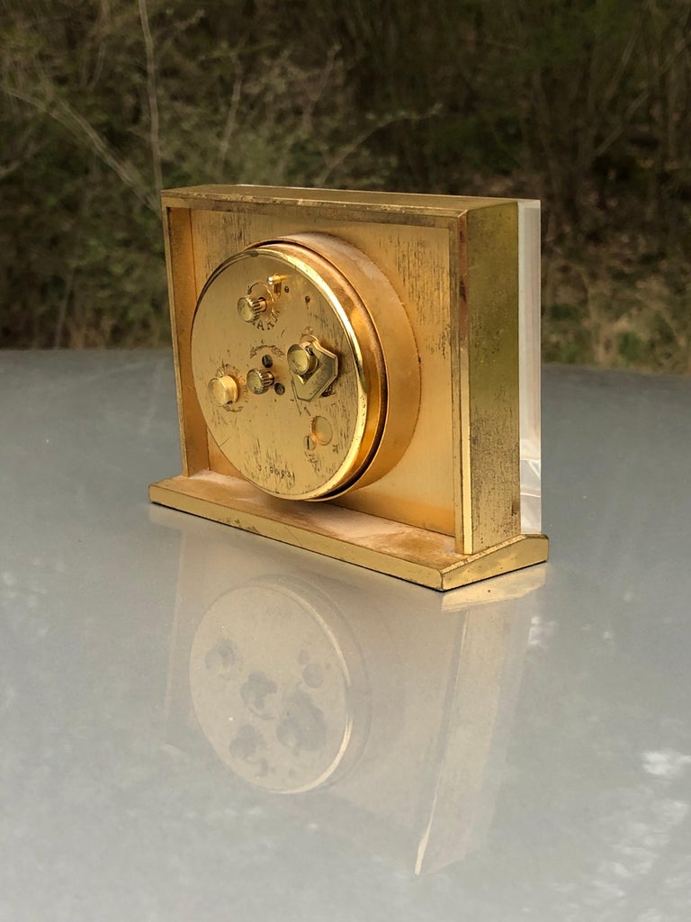 Looping Desk Clock Made in Switzerland 15 Jewels SALE at 1stDibs