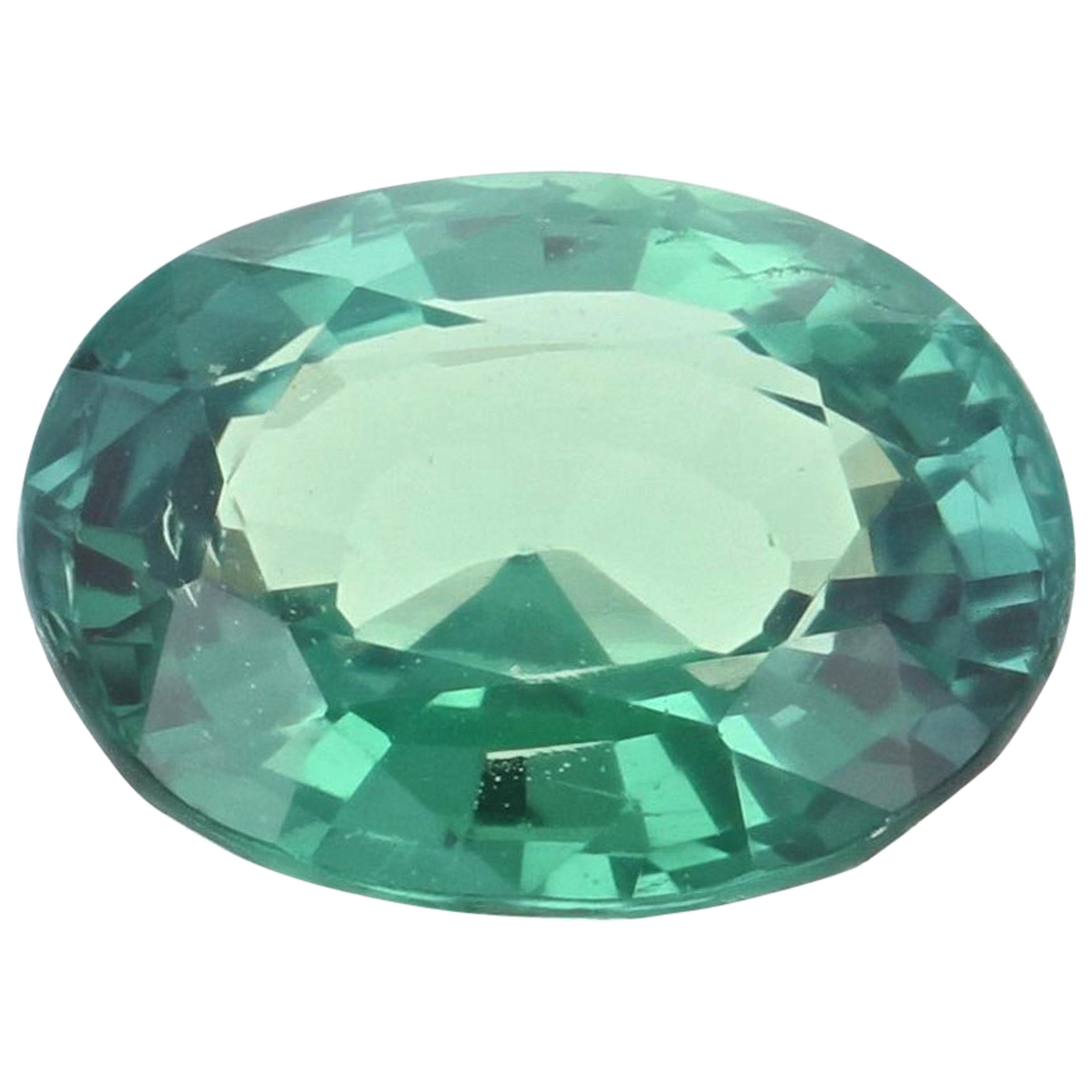 Loose Alexandrite, Oval Cut 1.05 Carat GIA Bluish Green to Gray-Purple ...