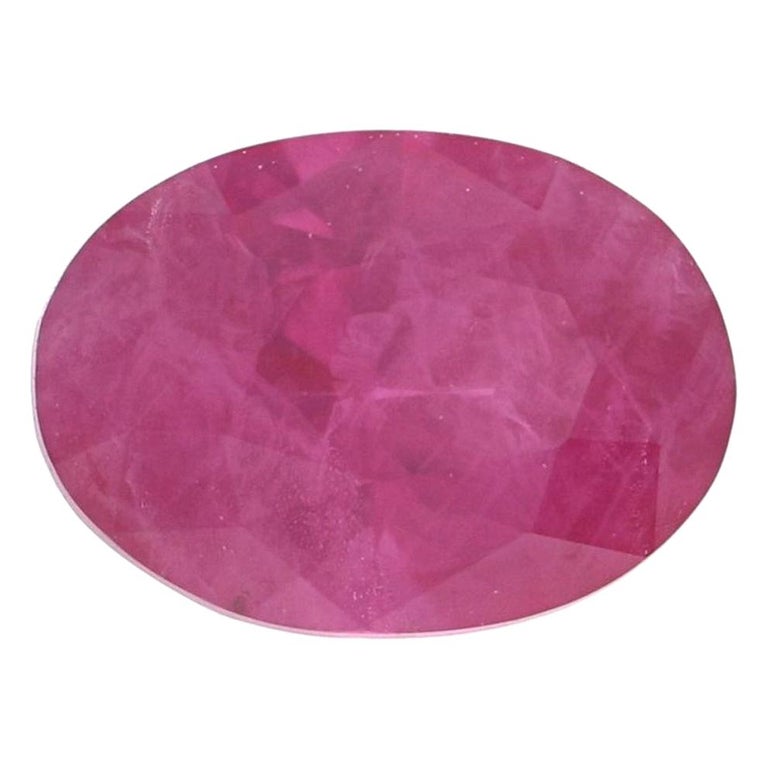 Loose Ruby, Oval Cut .95 Carat Pinkish Red Solitaire For Sale at 1stDibs
