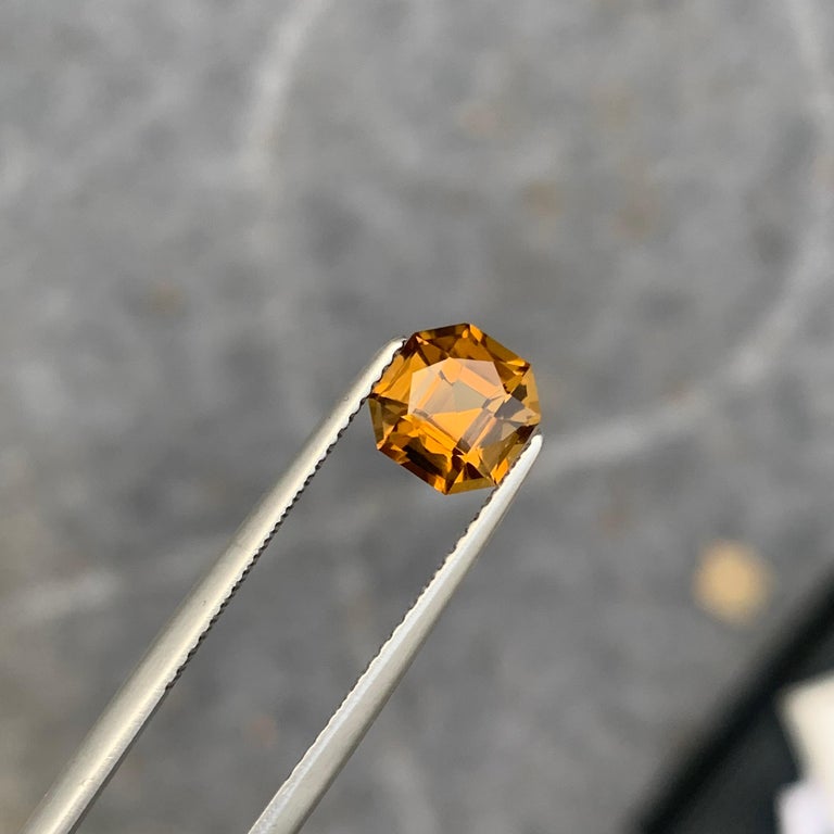 Loose Yellow Citrine Ocatagon Square Square 1.50 Carat For Ring Jewelry ...
