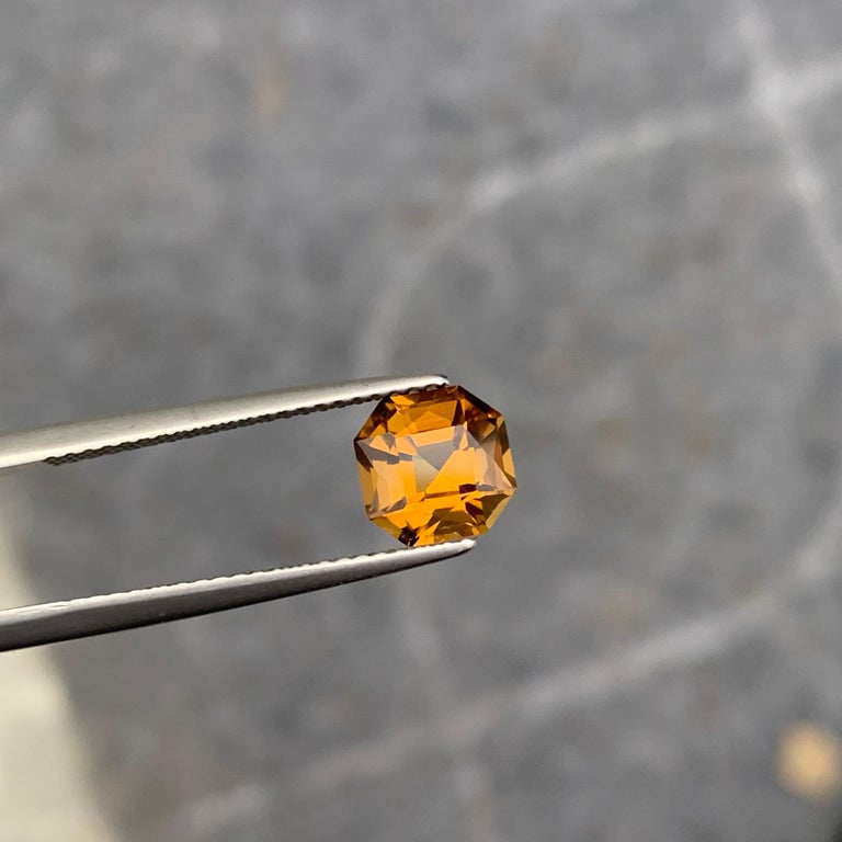 Loose Yellow Citrine Ocatagon Square Square 1.50 Carat For Ring Jewelry ...