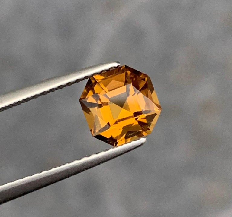 Loose Yellow Citrine Ocatagon Square Square 1.50 Carat For Ring Jewelry ...