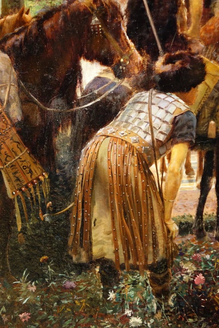 Looting of a Gallo-Roman Villa, Painting Signed Georges Rochegrosse at ...