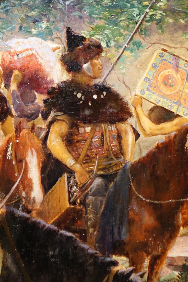 Looting of a Gallo-Roman Villa, Painting Signed Georges Rochegrosse at ...