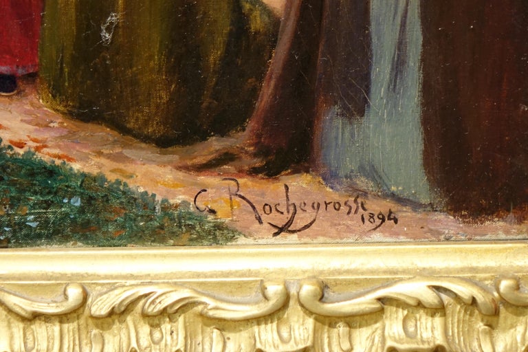 Looting of a Gallo-Roman Villa, Painting Signed Georges Rochegrosse at ...