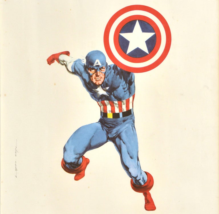 Lopez Espi - Original Vintage Marvel Film Poster Captain America ...