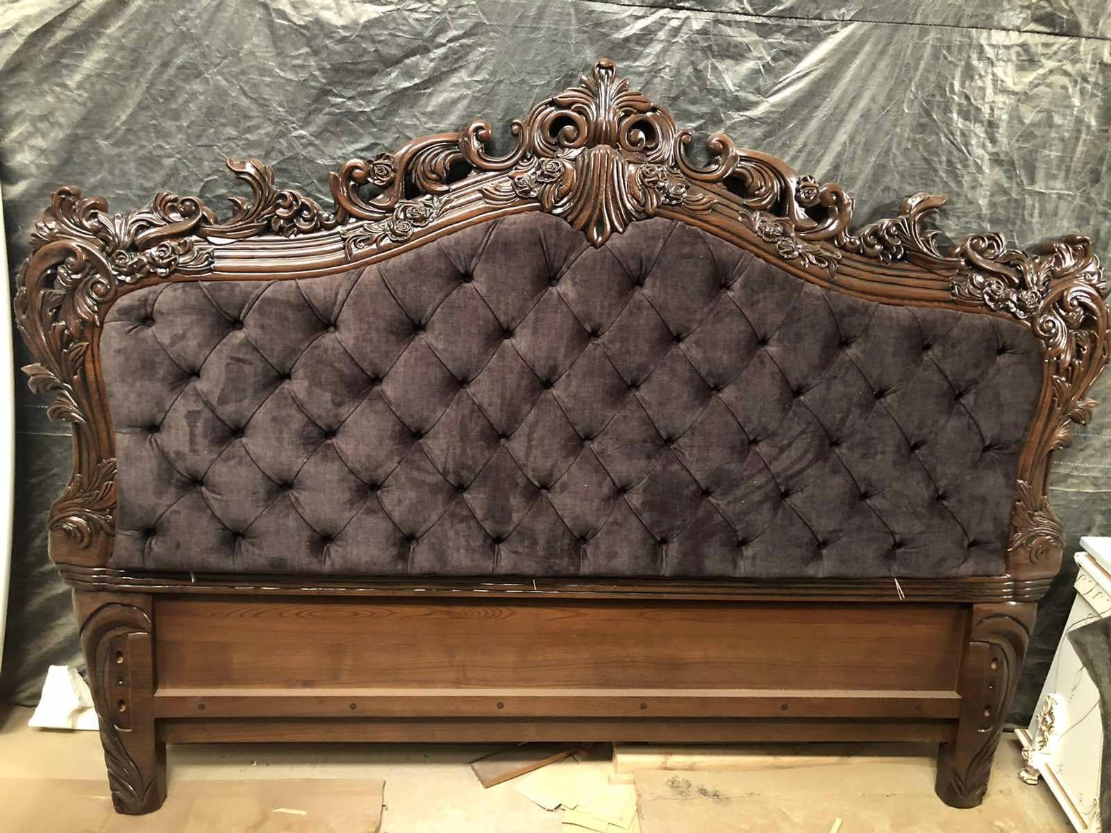 Lord Classic Hand-Carved Solid Wood Bedframe For Sale at 1stDibs