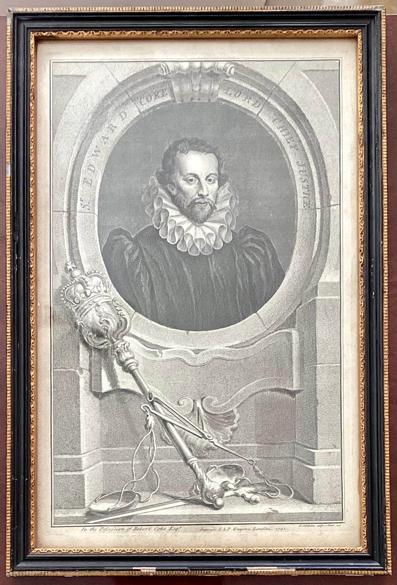 Lord Coke Portrait Lithograph For Sale at 1stDibs