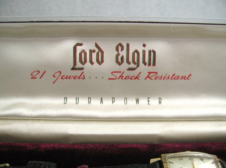 Lord Elgin 21 Jewels 14 Karat Gold Wristwatch Shockmaster at 1stDibs