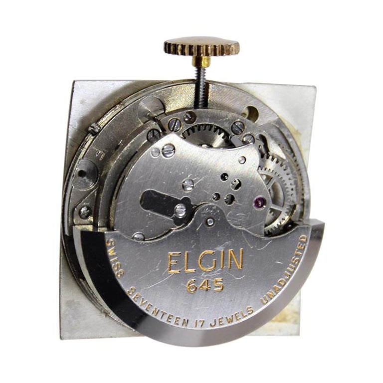Lord Elgin Yellow Gold Filled Art Deco Automatic Watch, circa 1950s For ...