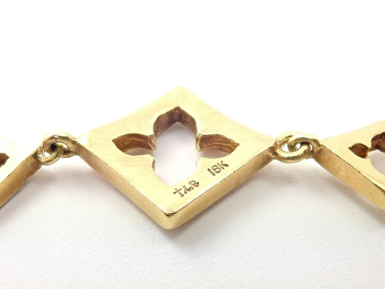 Loree Rodkin Diamond Yellow Gold Cross Bracelet For Sale at 1stDibs