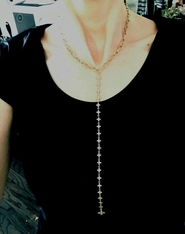 Loree Rodkin Yellow Gold Diamond Chain Lariat Y-Necklace at 1stDibs