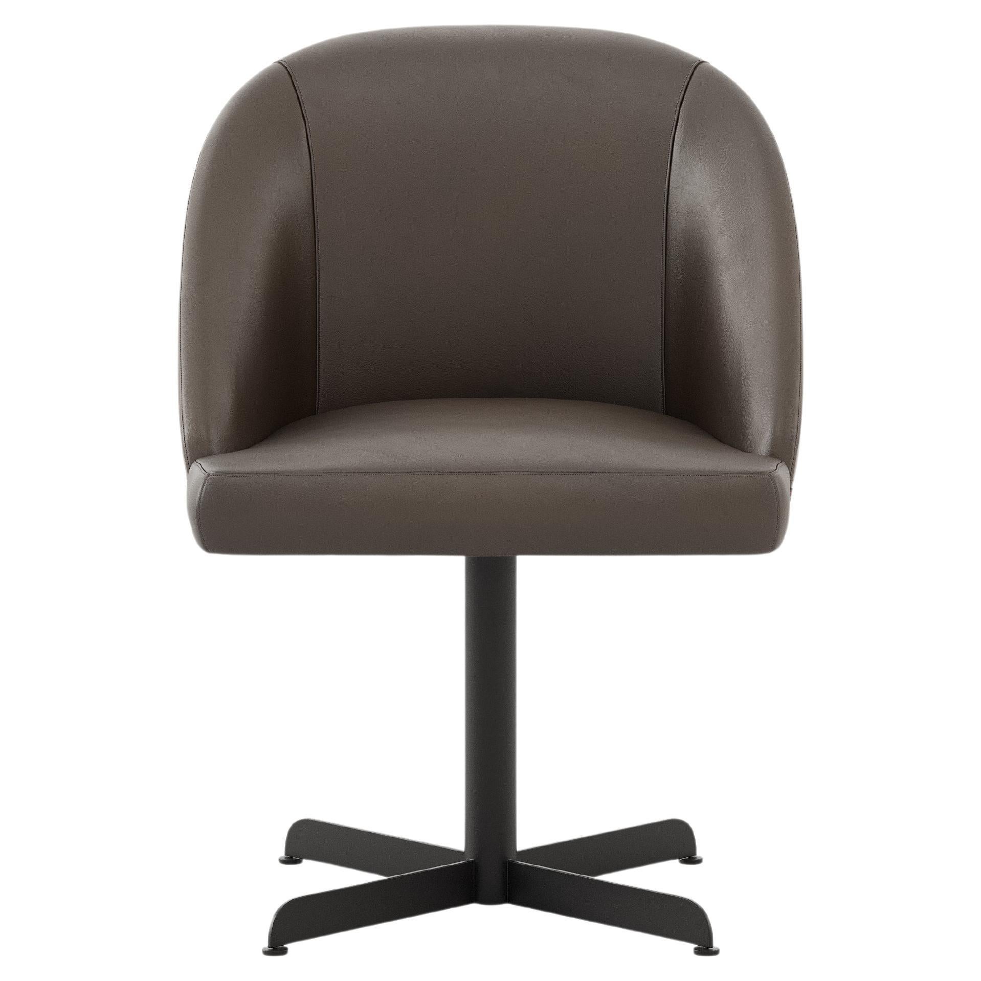 21st-century swivel chair in fabric with metallic structure, fully ...