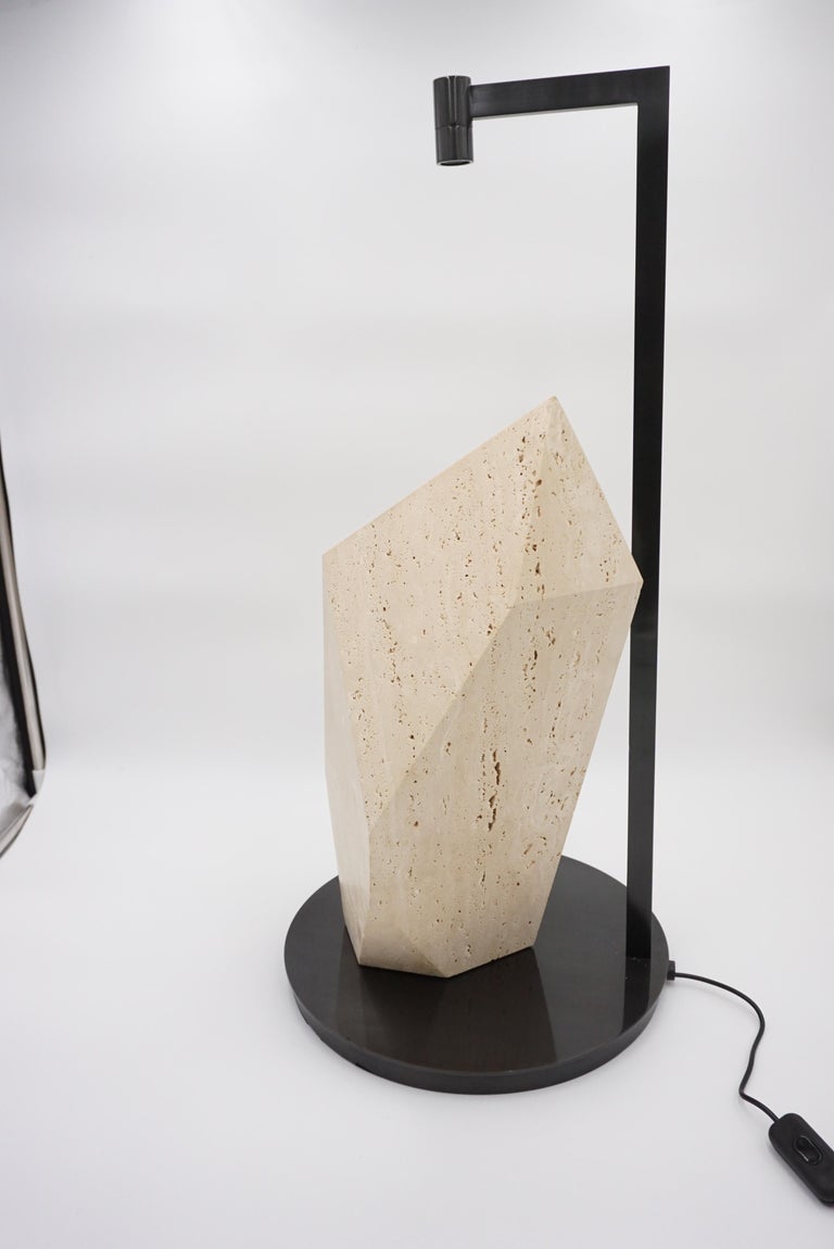 Lorenzo Ciompi "Roman Polyhedrum" Marble and Bronze Sculptural Table ...