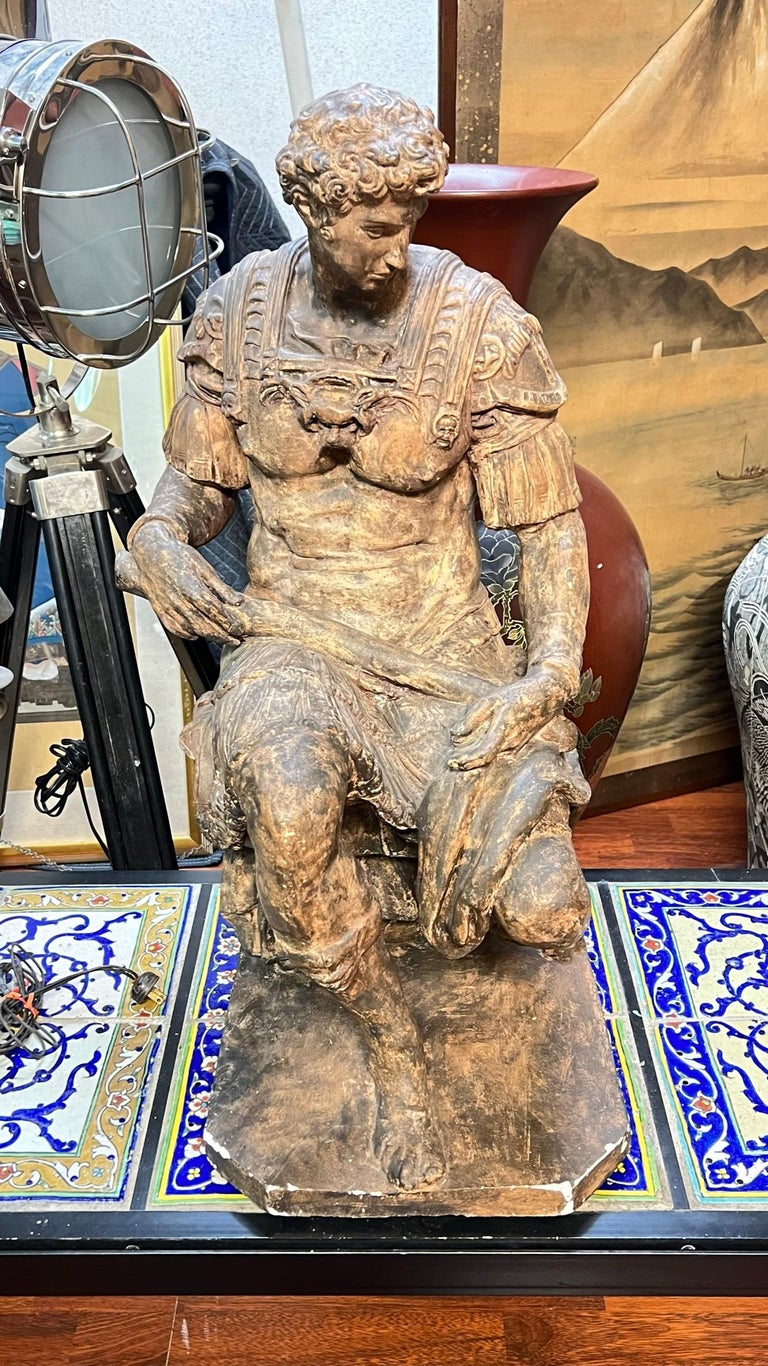Lorenzo de Medici Plaster Sculpture After Michelangelo For Sale at 1stDibs