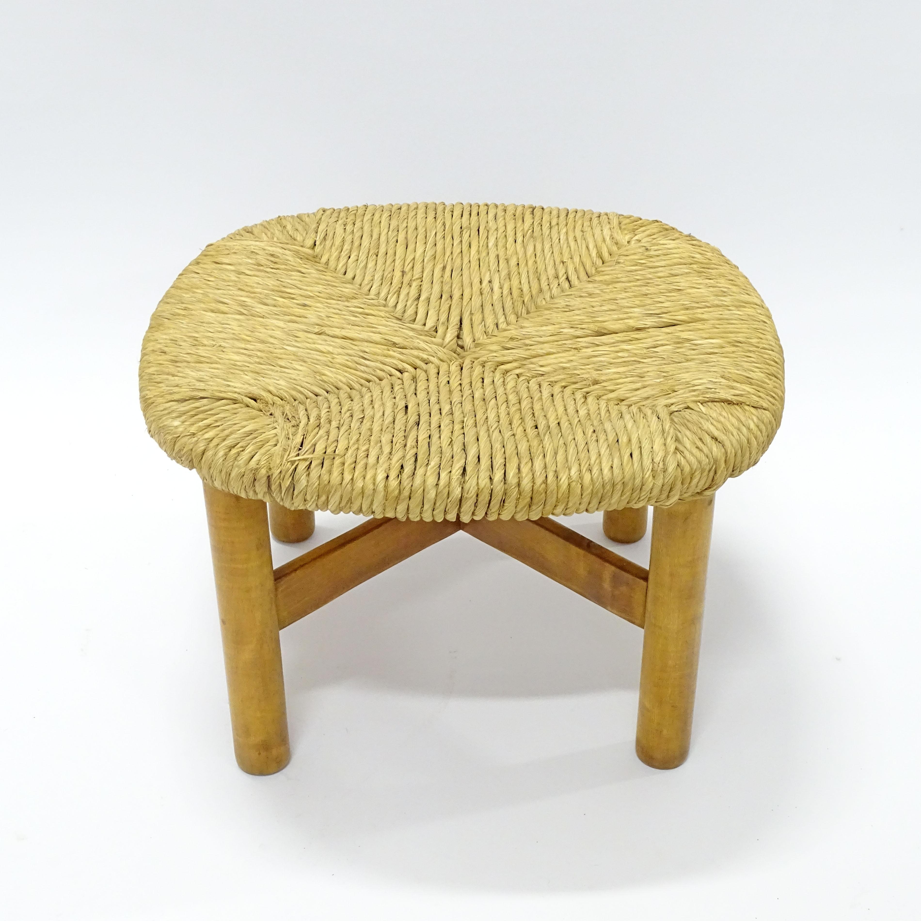 Lorenzo Forges Davanzati Wood and Natural rope Stool for Bonacina ...